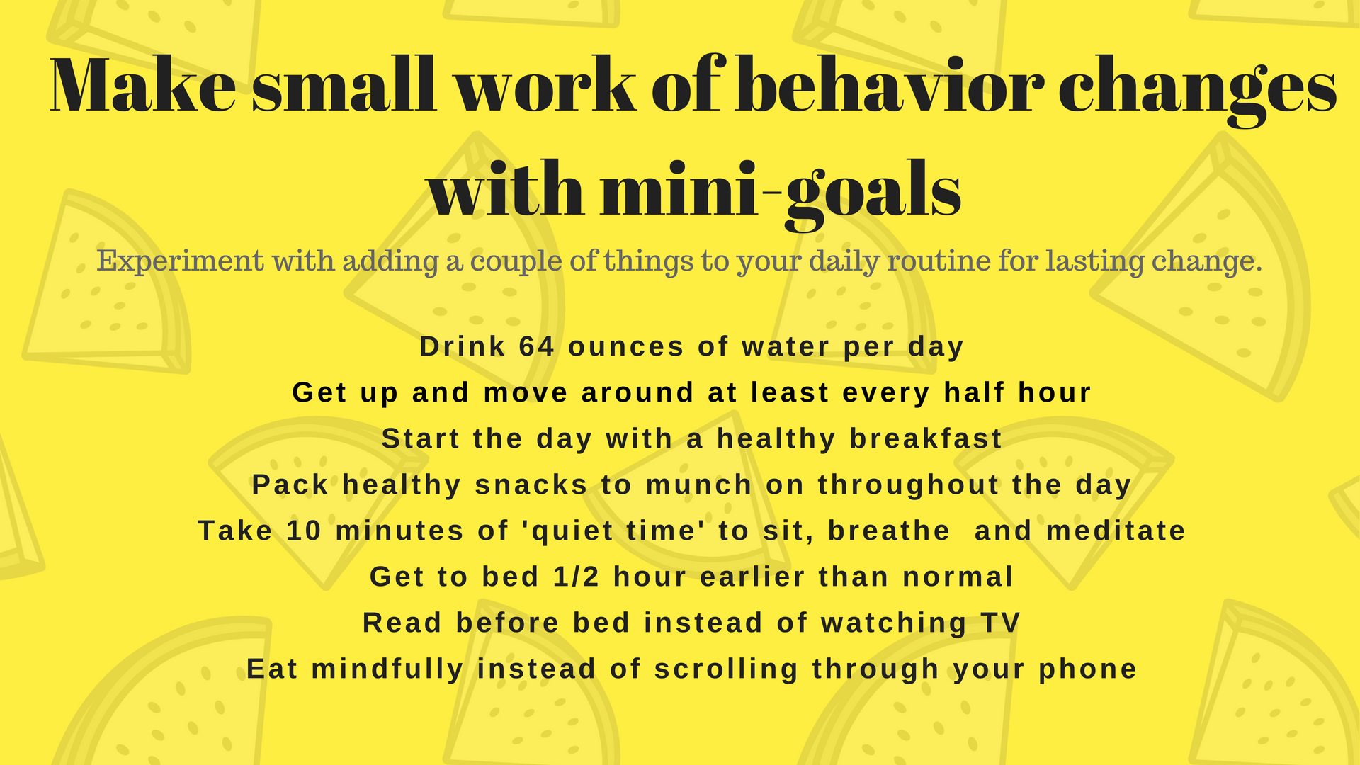 Creating Mini-Goals for Long-Term Success - JD Nutrition LLC